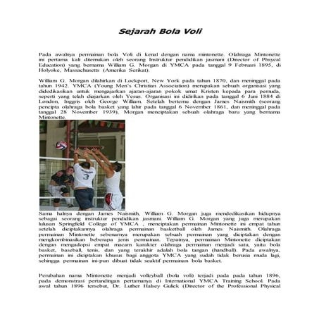 Sejarah bola voli by mustofa | DOCX
