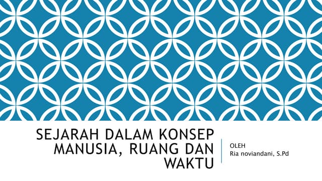 Konsep manusia, ruang dan waktu dalam sejarah | PDF