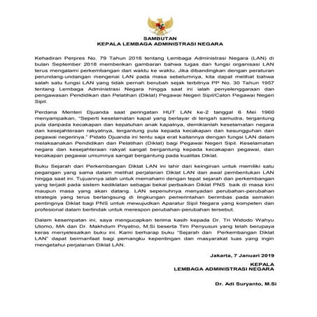 Sejarah Diklat (Pendidikan dan Pelatihan) Aparatur | PDF