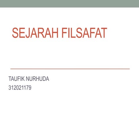 Sejarah filsafat | PPTX