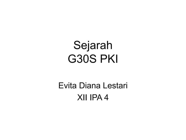 gerakan 30 september 1965 PKI | PPTX