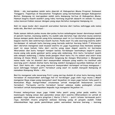 Sejarah kampung wale ale | DOCX