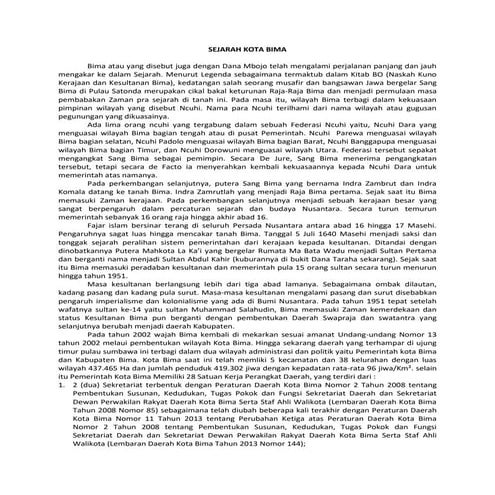 Sejarah kota bima | PDF