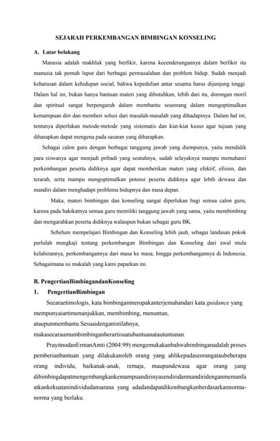 Perkembangan bk, bk komprehensif, pola 17+ | PDF