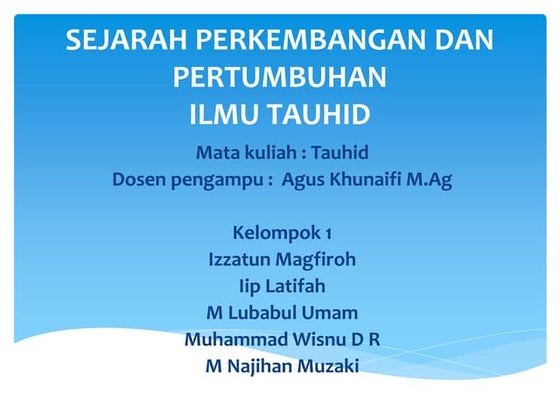 Akidah, ushuluddin, teologi, tauhid, dan ilmu kalam | DOCX