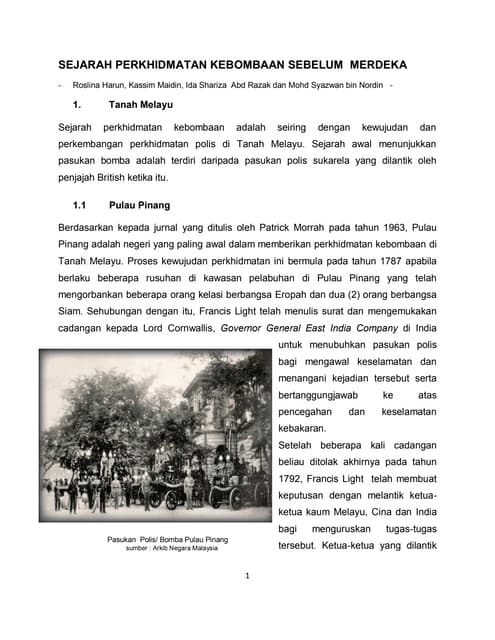 Peranan Jabatan Bomba dan Penyelamatan Malaysia | PPTX