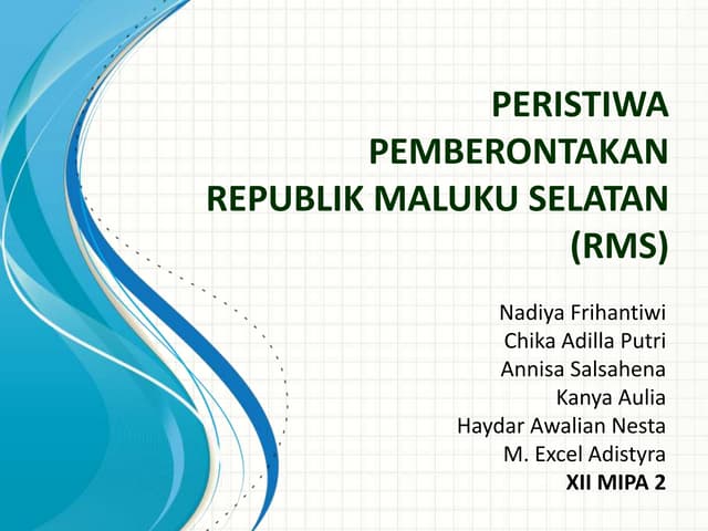 Republik maluku selatan (rms) | PPTX
