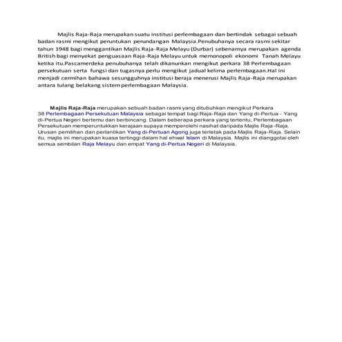 Majlis Raja Raja | DOCX