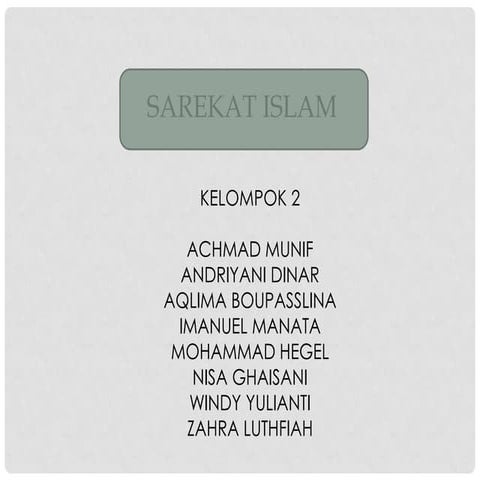 Sejarah (sarekat islam) | PPTX