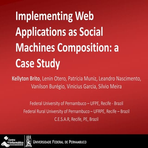 Implementing Web Applications as Social Machines Composition: a Case ...