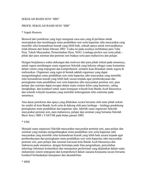 Contoh program kerja yayasan | PDF