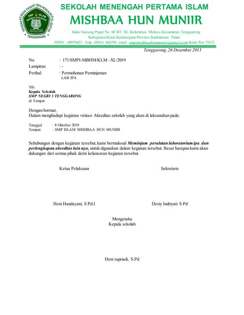 Surat dan Notulen Rapat OSIS/PK VIP | PDF