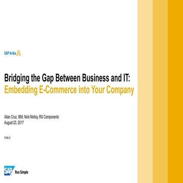 Bridging the Gap Between Business and IT: Embedding E-Commerce into ...