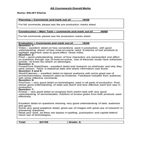 my evaluation and overall feedback sheet | DOCX