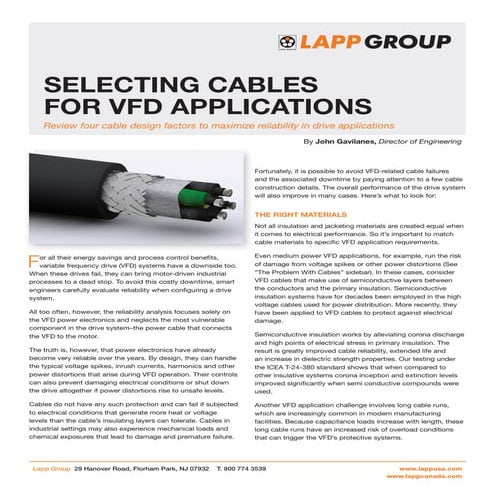 Seleccion de cables para vfd | PDF