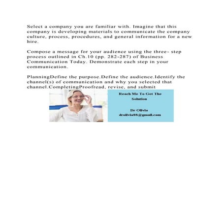 Select a company you are familiar with. Imagine that this company is.docx