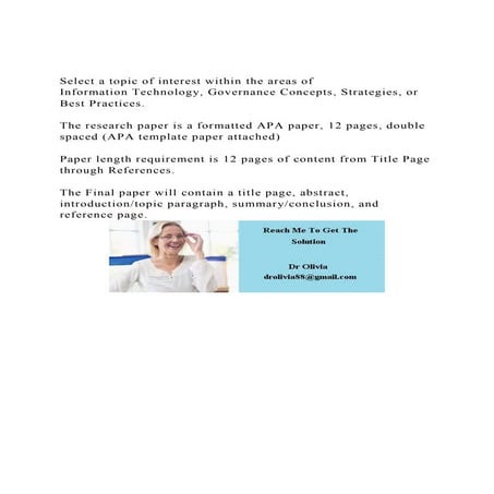 Select a topic of interest within the areas of Information Tec.docx