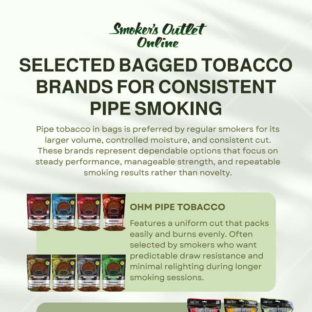 Selected Bagged Tobacco Brands for Consistent Pipe Smoking | PDF