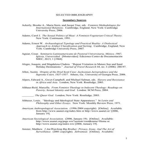 HOMO DOMESTICUS: Selected Bibliography | DOCX