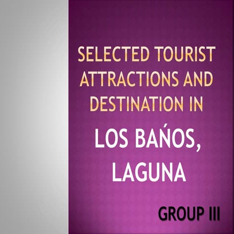 Selected tourist attractions and destinationd in | PPT