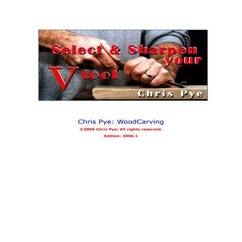 Selecting and sharpening your V-tool | PDF