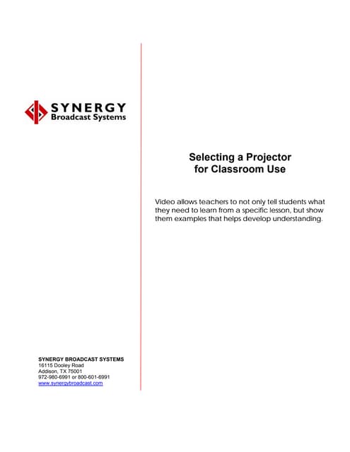 REPORT ON PROJECTORS | DOCX | Video Production | Content Production