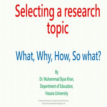 Selecting a research topic | PPT