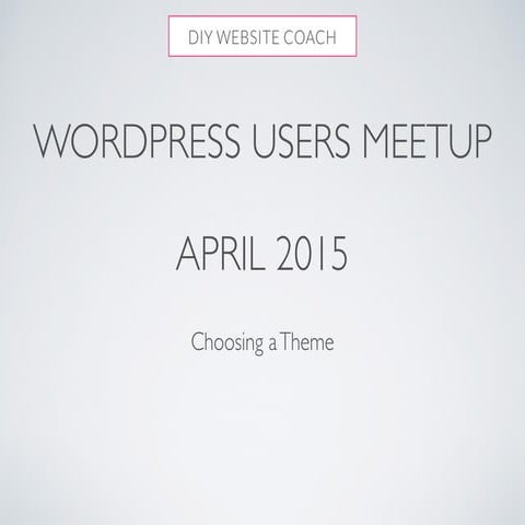 Selecting a WordPress theme | PDF
