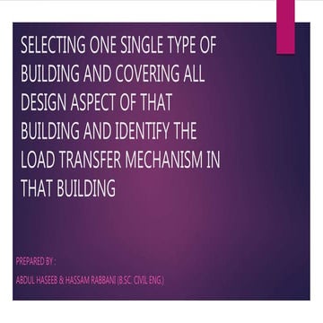 Selecting one single type of building and covering | PPTX