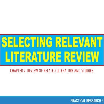 SELECTING RELEVANT LITERATURE REVIEW.pptx