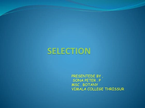 6. mass selection | PPT | Gardening | Home & Garden
