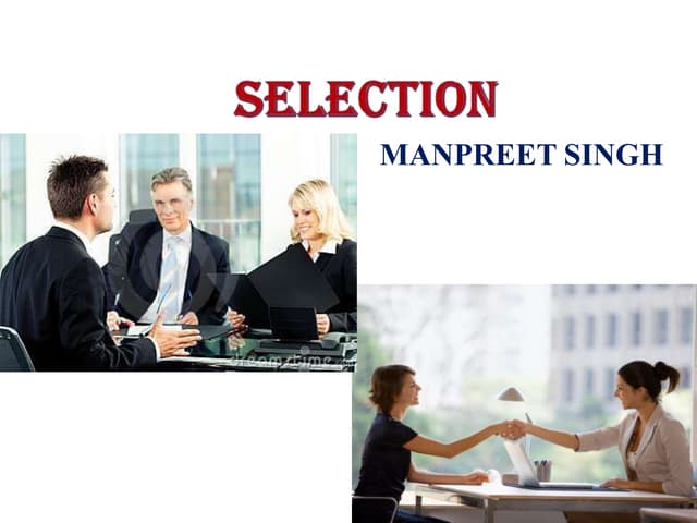 Chapter 6 - Selection and Placement | PPTX