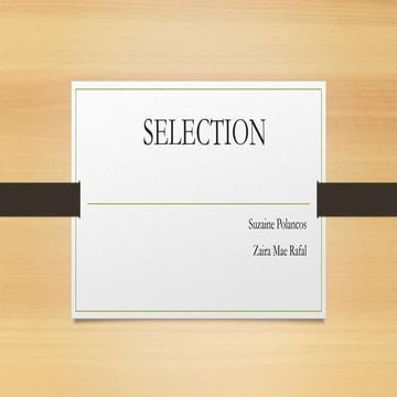 A presentation on Employee Selection process | PPTX