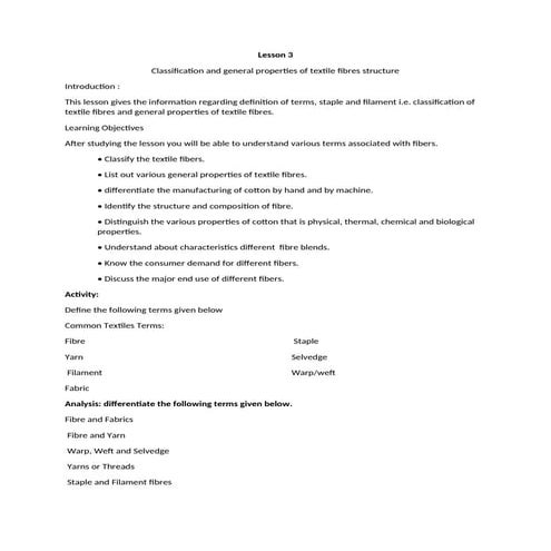 Different Types Of Fibers With Pictures & Their Properties | PDF