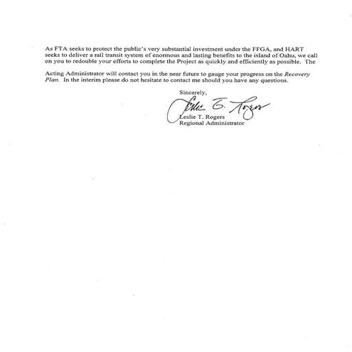 FTA Letter to HART, Caldwell | PDF