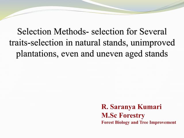 types of shelterwood system | PPTX