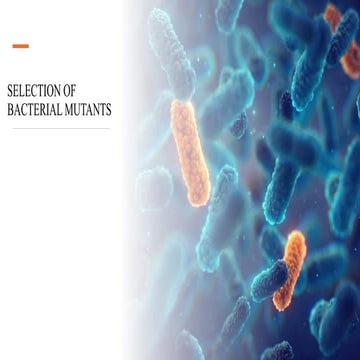 SELECTION OF BACTERIAL MUTANTS METHODS.. | PPT
