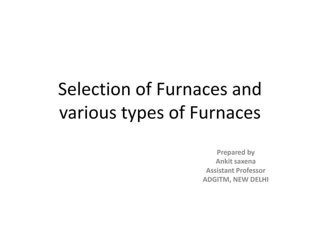 Furnaces | PPTX