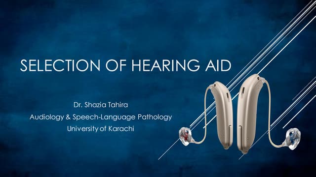 SCOPE OF AUDIOLOGY IN THE BASLP COURSESS | PPTX