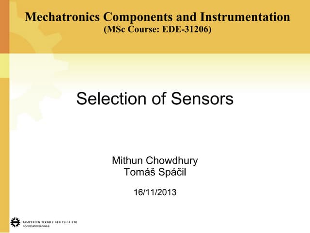 Elements of mechatronics | PPT