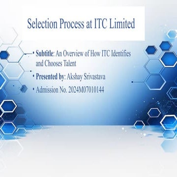 Selection Process at ITC Limited.pptx in itc | PPTX
