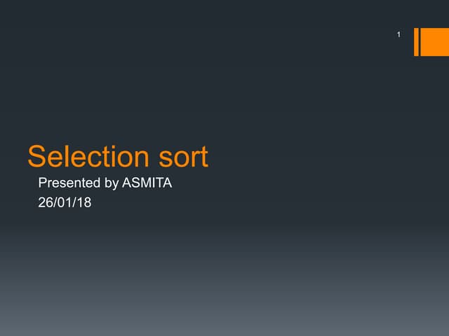 Selection Sortsorting Algorithm In Data Structure And Its Time