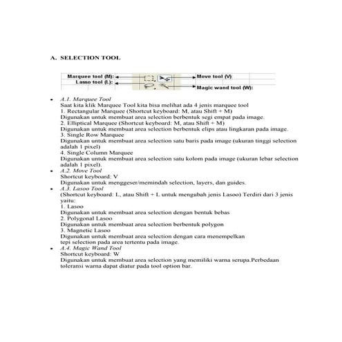 Selection tool | DOCX