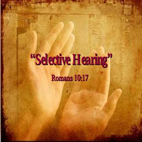 Selective Hearing | PPT