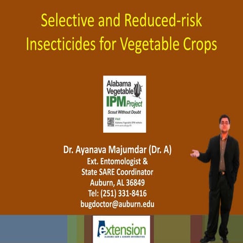 Selective Vegetable Insecticides (2015) | PPTX