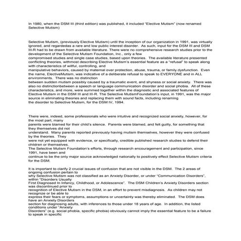 Selective mutism | DOCX