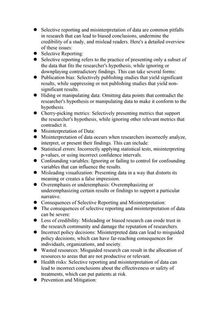 Selective Reporting and Misrepresentation.pptx