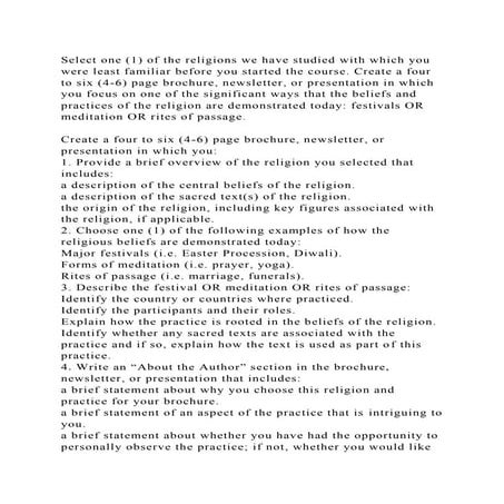 Assignment 1 Comparison of Two ReligionsDue Week 4 and worth 200 .docx