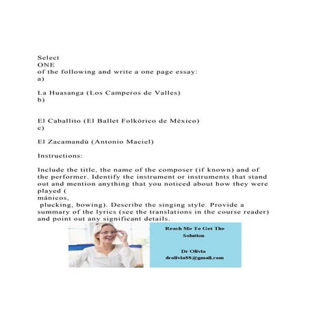 Select ONE of the following and write a one page essaya.docx