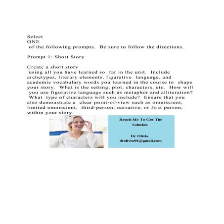 Select ONE of the following prompts. Be sure to follow the .docx ...